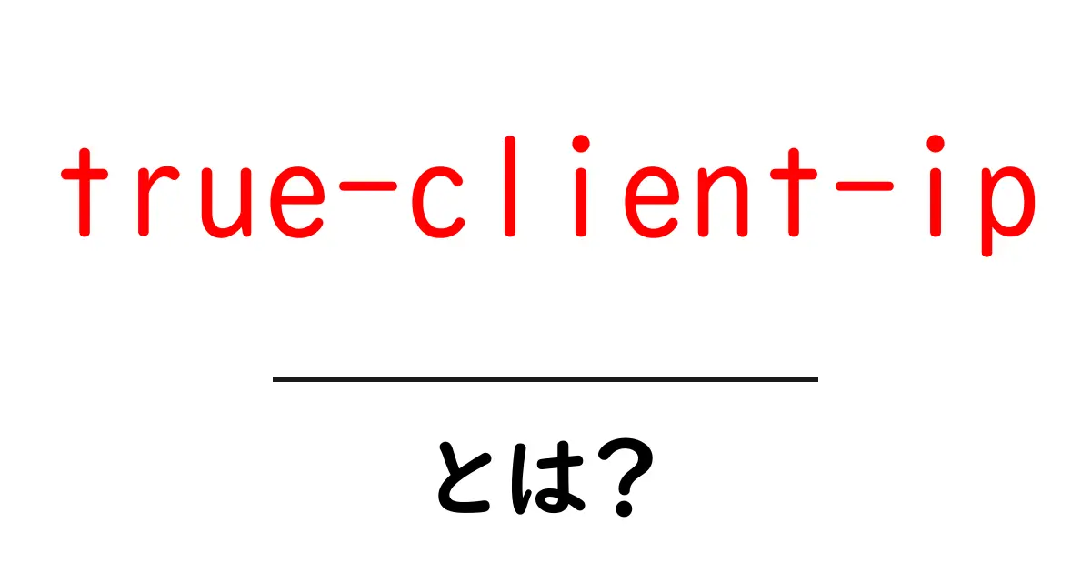 true-client-ipとは？初心者にもわかる解説ガイド共起語・同意語・対義語も併せて解説！
